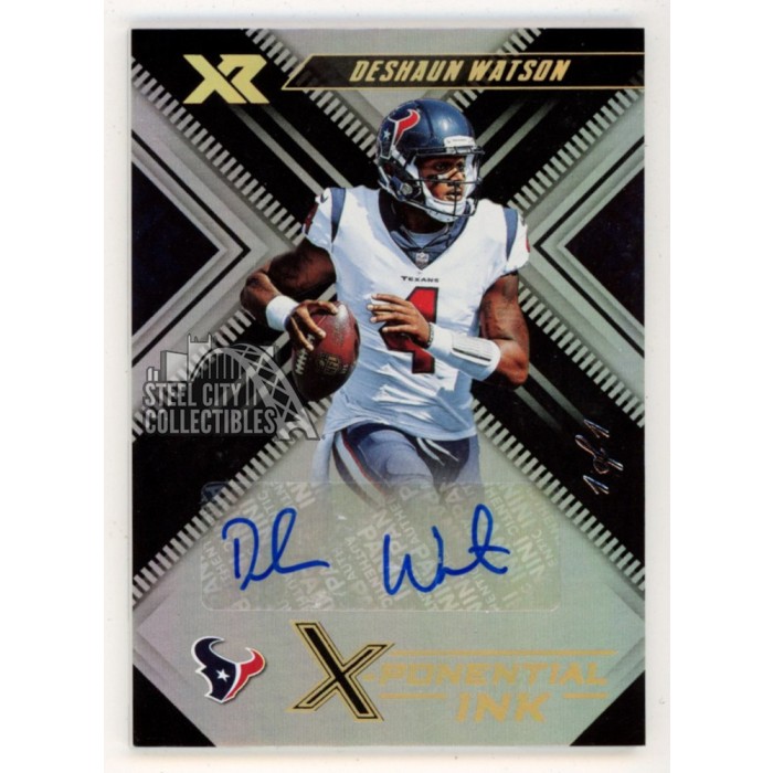 Deshaun Watson 2018 Panini XR X-ponential Ink Black Autograph Card #XI ...