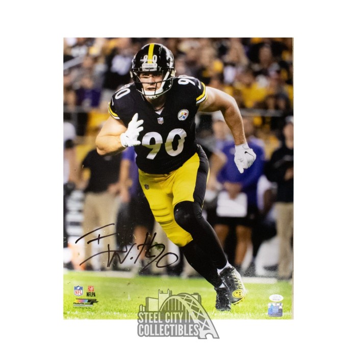 TJ Watt Autographed Pittsburgh Steelers 16x20 Photo - JSA COA | Steel ...