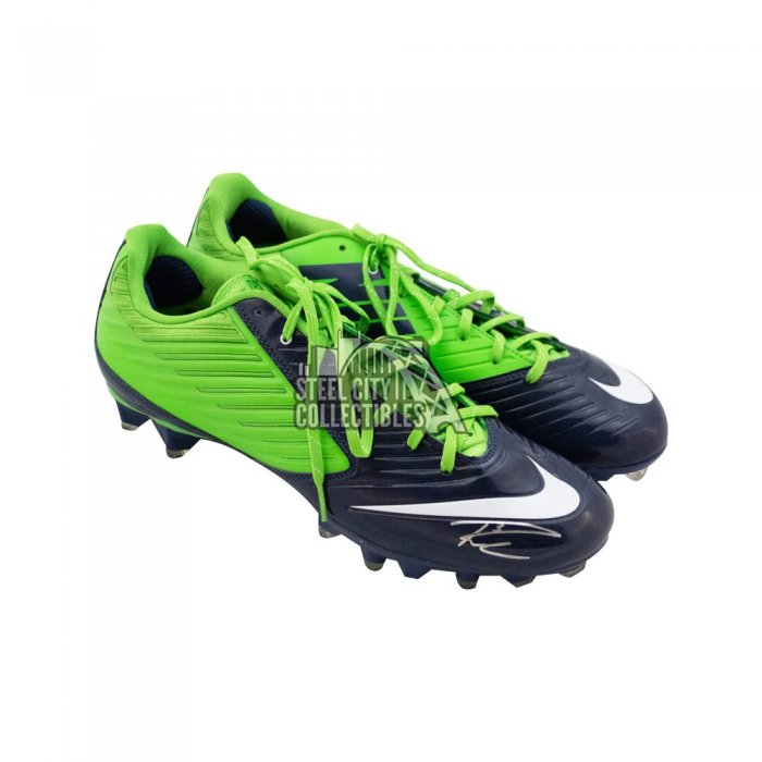 Russell Wilson Autographed Nike Football Cleats - BAS COA | Steel City ...