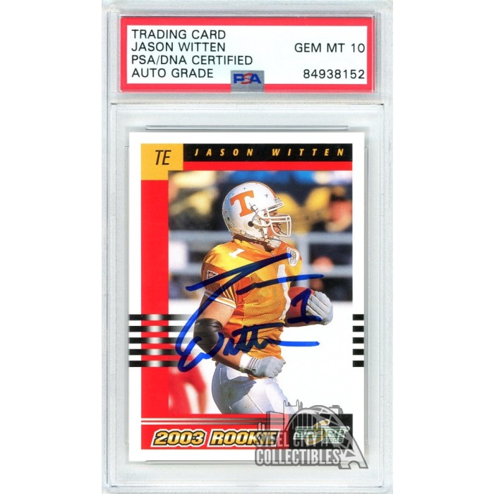 Jason Witten 2003 Score Autograph Rookie Card #306 PSA/DNA 10 | Steel ...