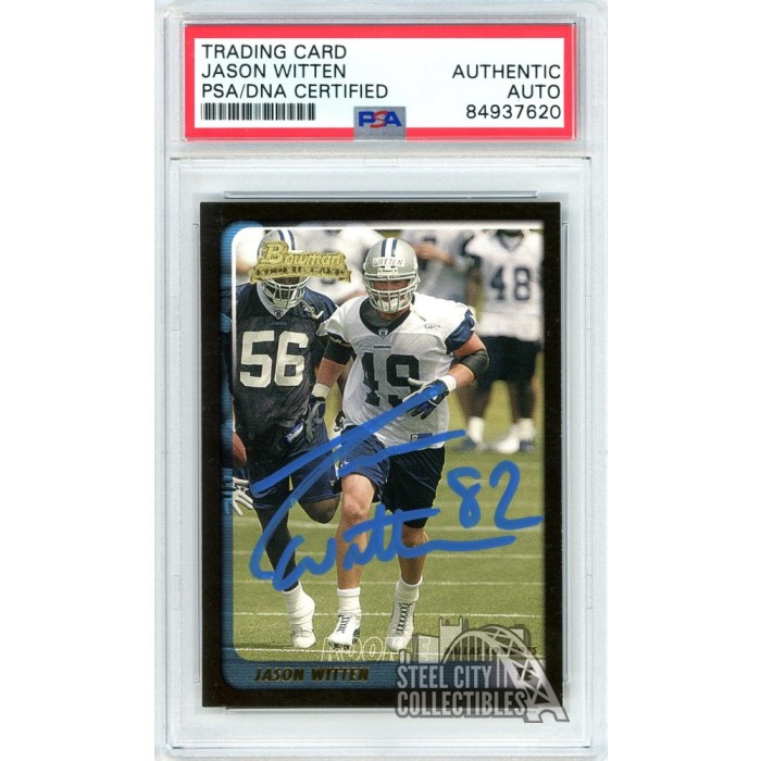 Jason Witten 2003 Bowman Autograph Rookie Card #243 PSA/DNA (Light Blue ...