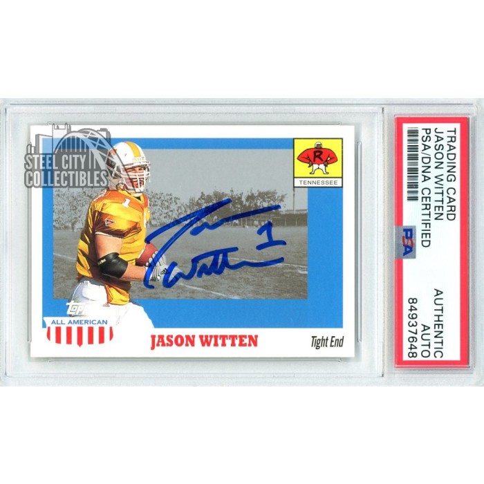 Jason Witten 2003 Topps All American Autograph Rookie Card #125 PSA/DNA ...