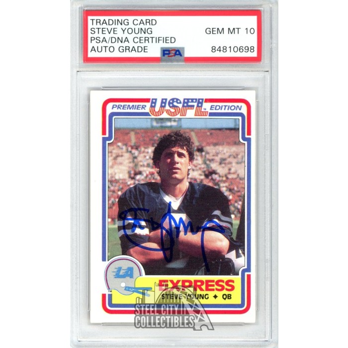 Steve Young 1984 Topps USFL Autograph Card #52 PSA/DNA 10 | Steel City ...