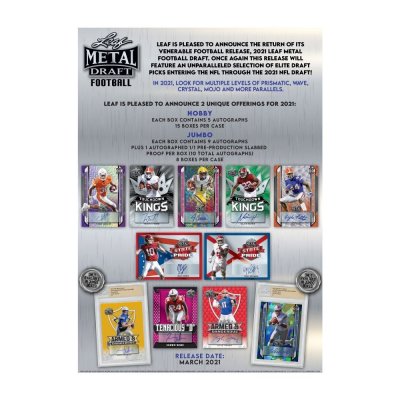2022 Leaf Metal Draft Football Hobby Box | Steel City Collectibles